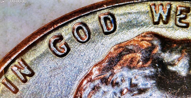 1961-D Lincoln Penny With D Over D Mint Mark & Obv Doubling. Red UNC ...