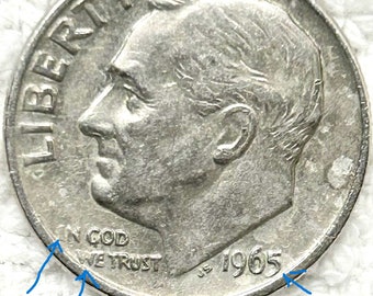 1985 D Die Adjustment weak Strike Roosevelt Dime Error ANACS Certified ...