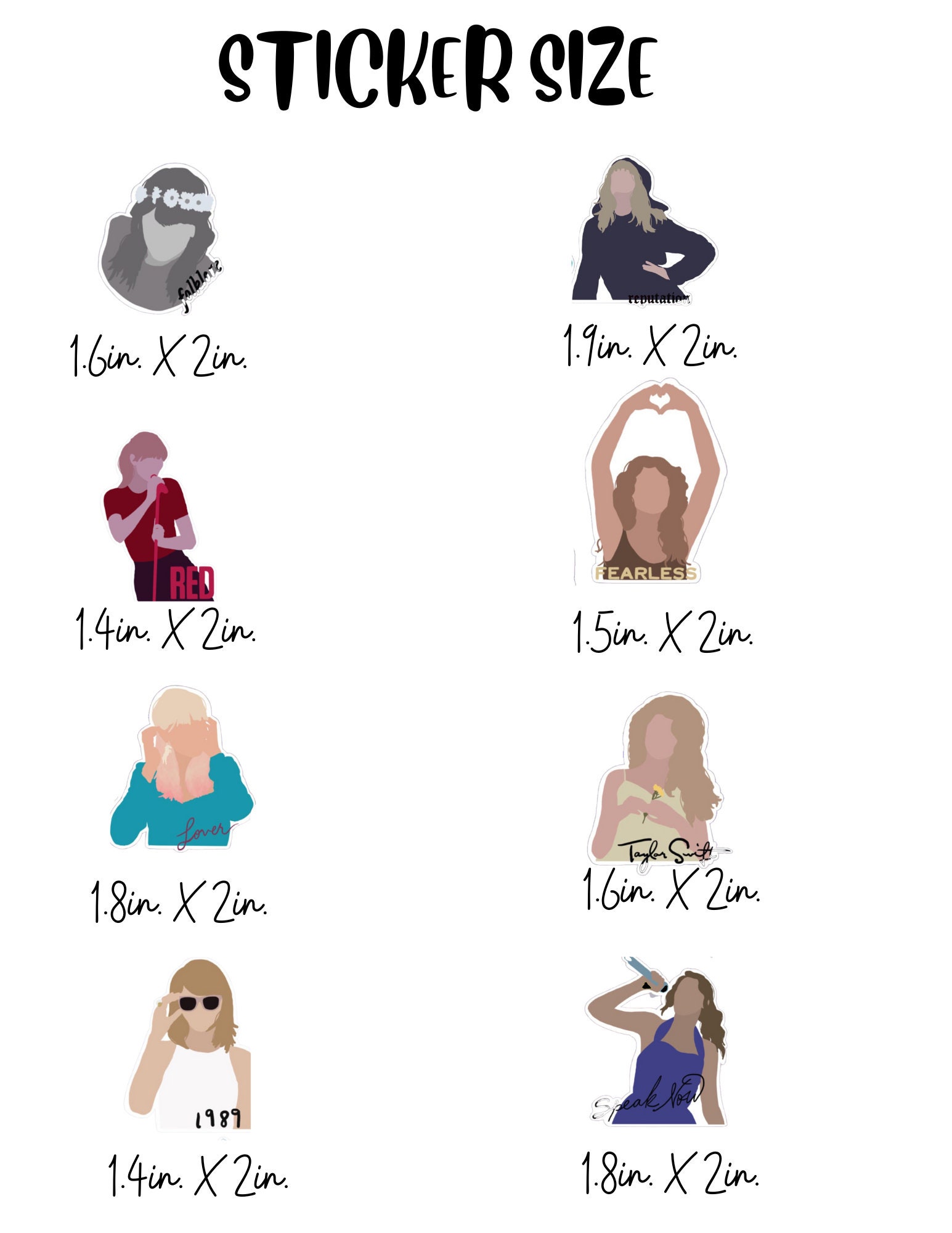 Taylor Swift Stickers Faceless Stickers Swiftie Water Bottle Stickers ...