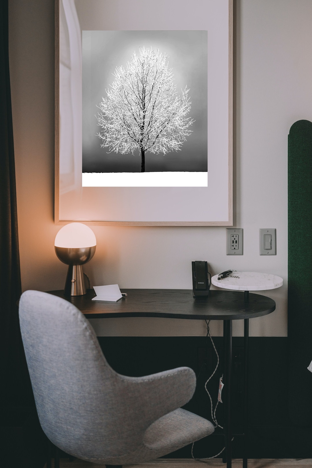 Printable Tree Wall Art, Winter Print, Winter Tree Art - Etsy