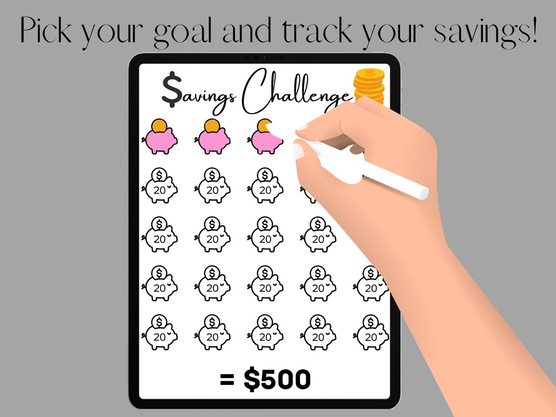 Savings Challenge Savings Challenge Bundle Savings Challenge Printable ...