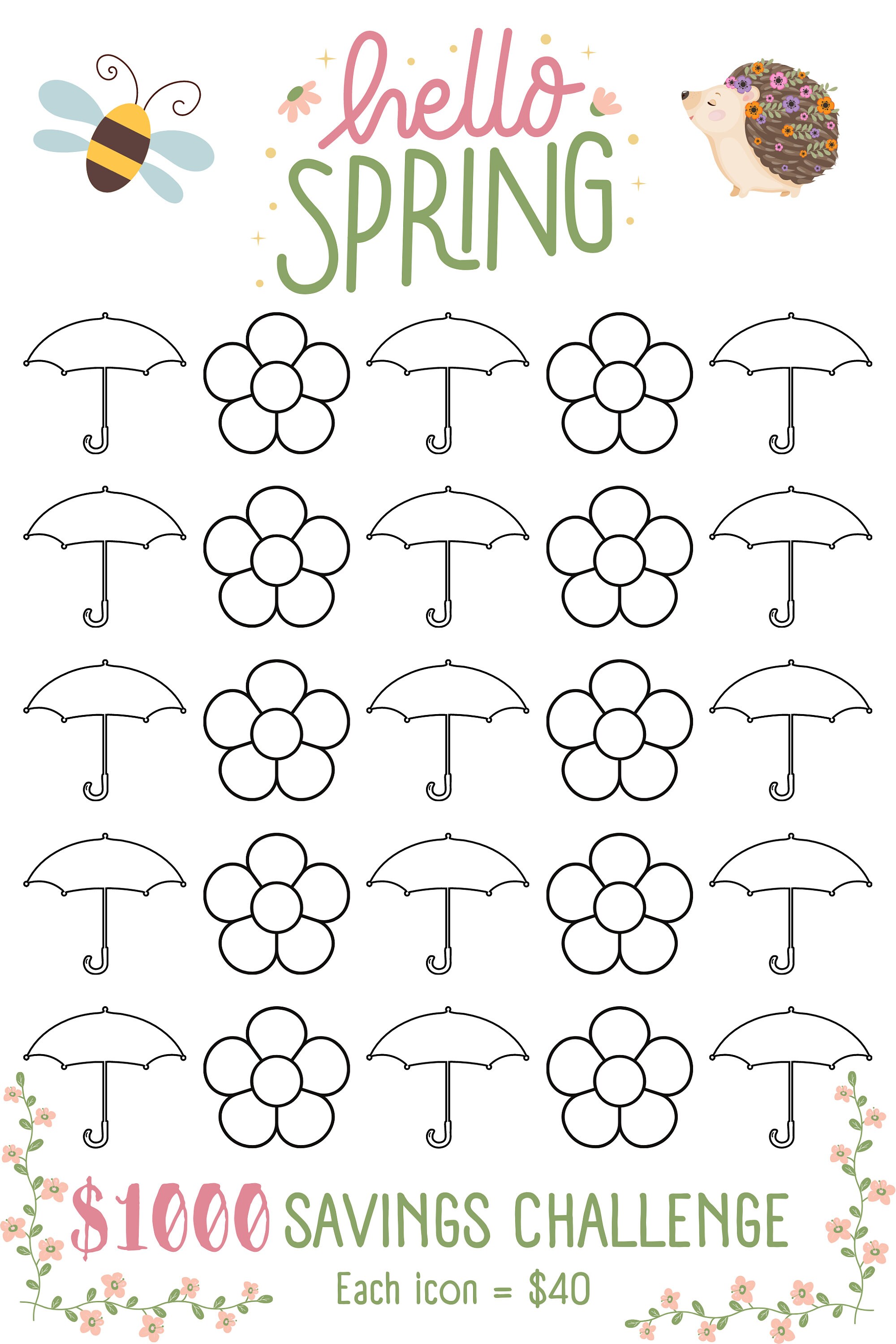 Four Seasons Printable PDF Savings Challenge | Savings Challenge Bundle ...