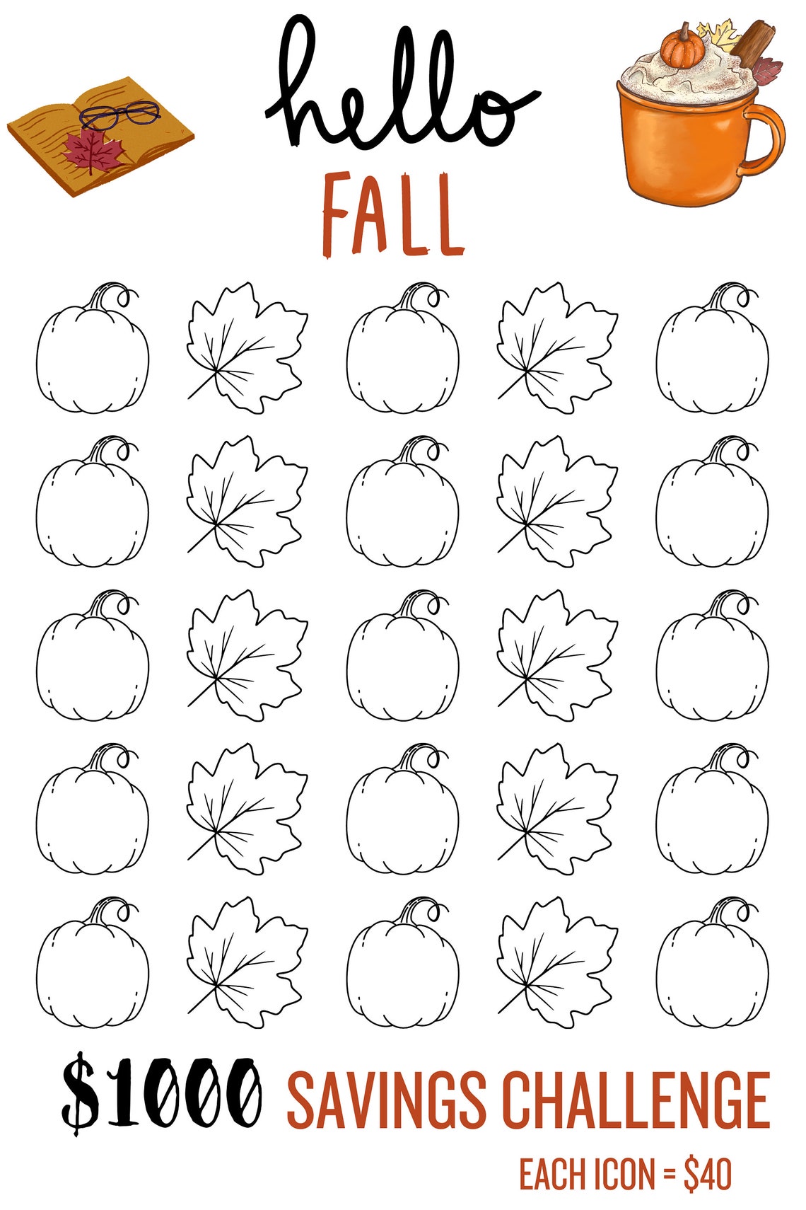 Four Seasons Printable PDF Savings Challenge | Savings Challenge Bundle ...