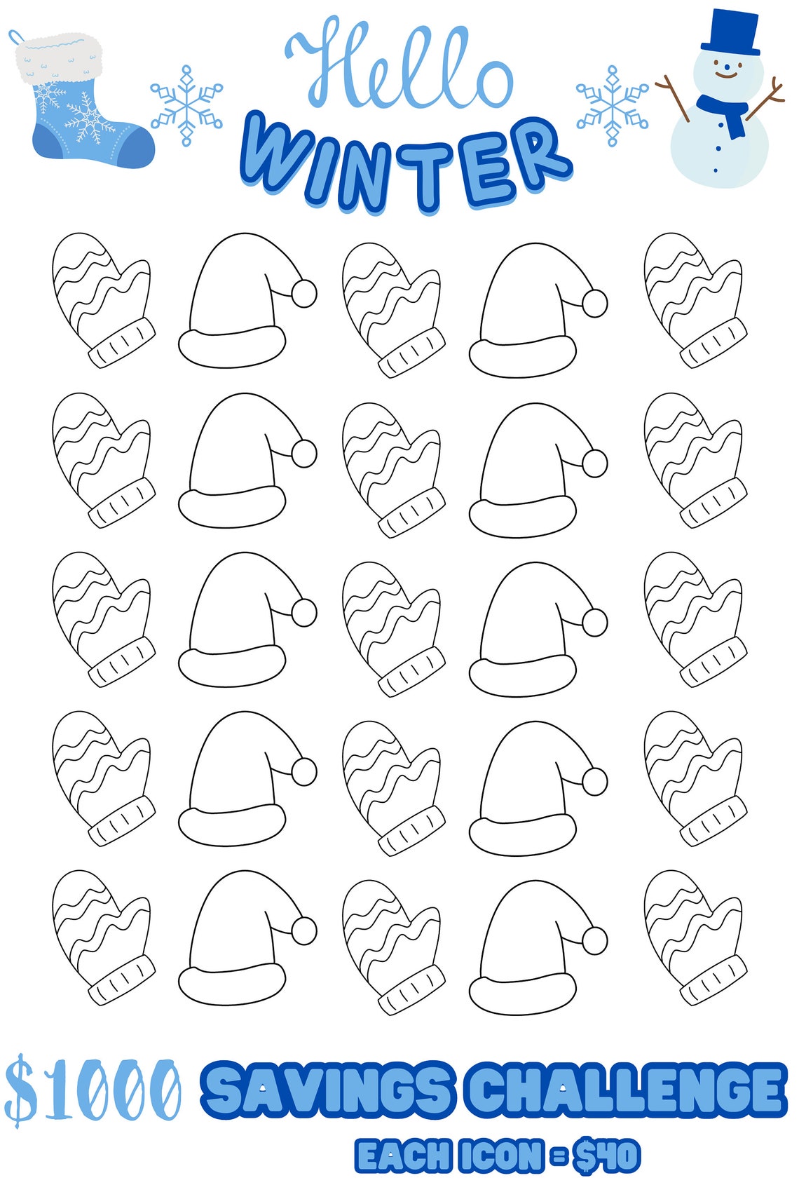 Four Seasons Printable PDF Savings Challenge | Savings Challenge Bundle ...