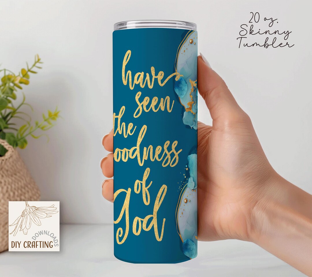 Christian Tumbler Design: Goodness of God, Alcohol Ink (digital ...