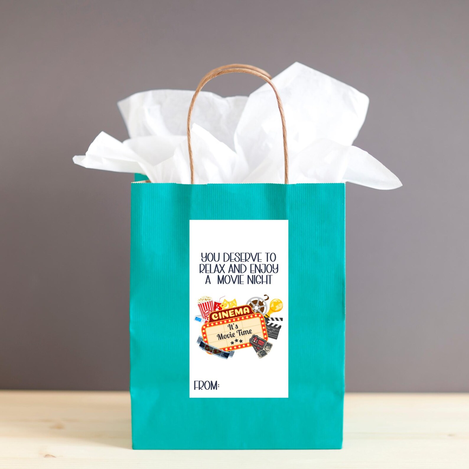 Printable Movie Appreciation You Deserve a Movie Night Gift Tag ...