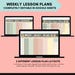 Editable Teacher Weekly Lesson Plans Google Sheets Digital Template ...