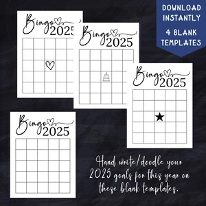 2025 Bingo Card New Years Bingo Vision Board New Years Resolution ...