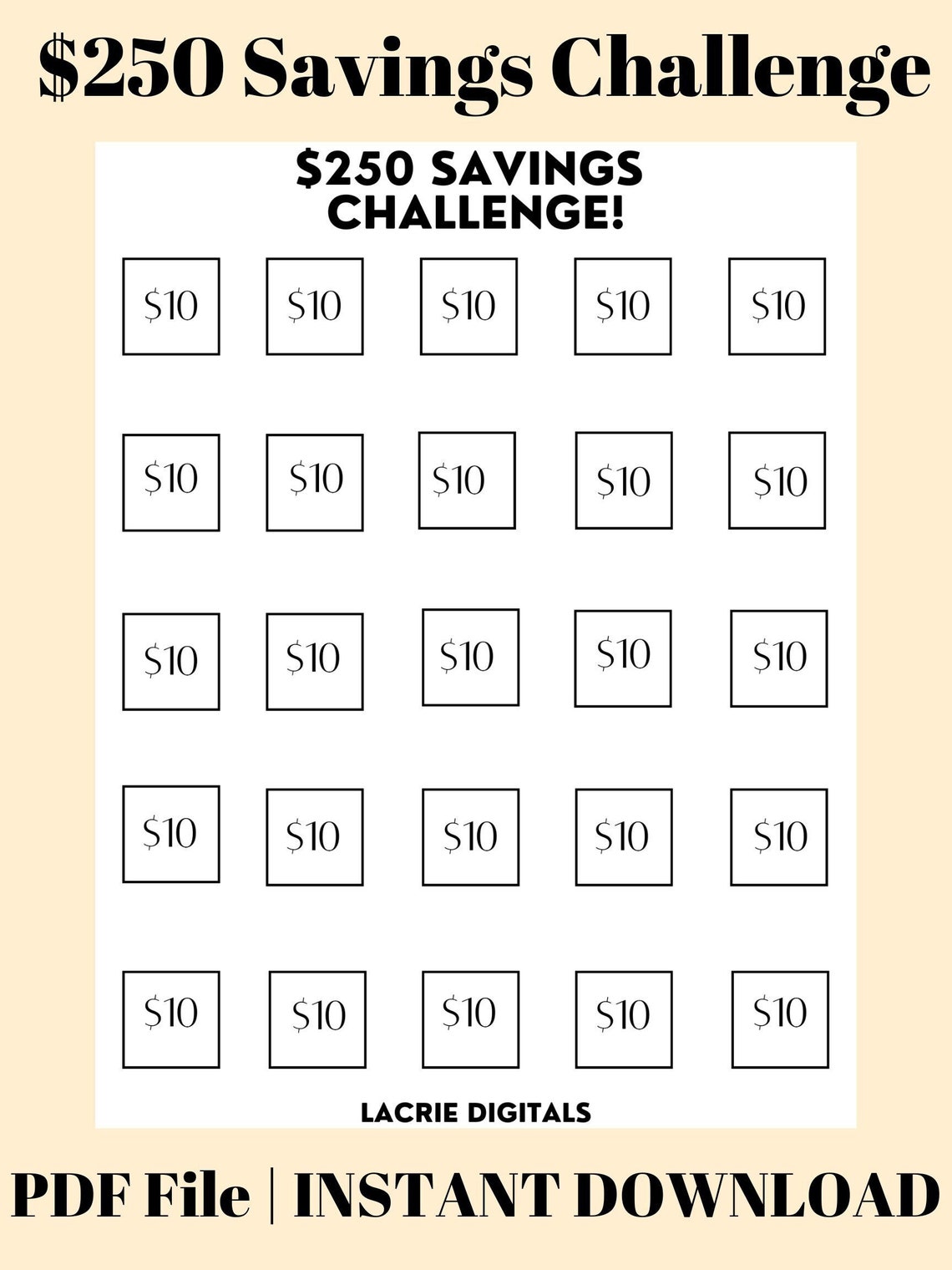 250 Money-savings Challenge| Savings Challenge| Money Challenge ...