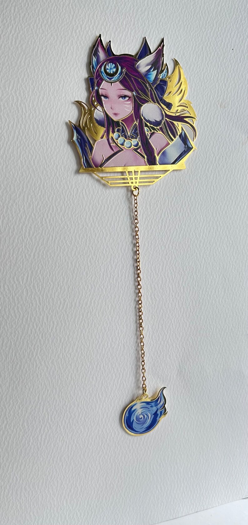 Liliaartshop Ahri Snow Moon Metal Bookmark Lol Fan Art Gift Decorations ...