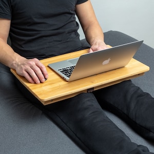 Wood Lap Desk, Foldable Laptop Stand, Breakfast Serving Tray, Laptop ...