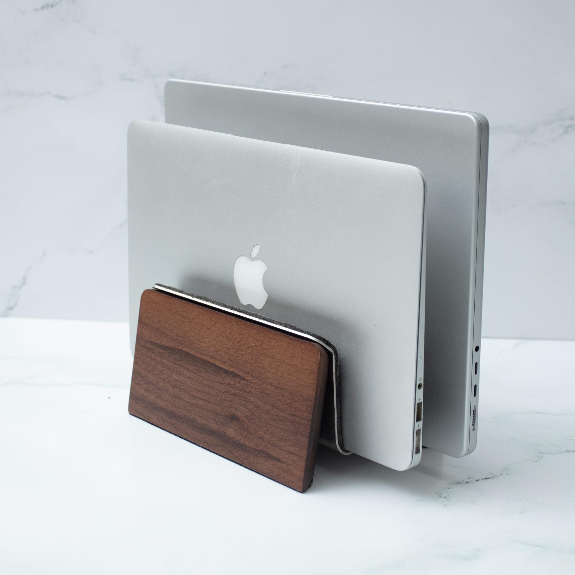 Vertical Laptop Stand | Heavy 2lb Weighted Base | Felt Lined MacBook ...