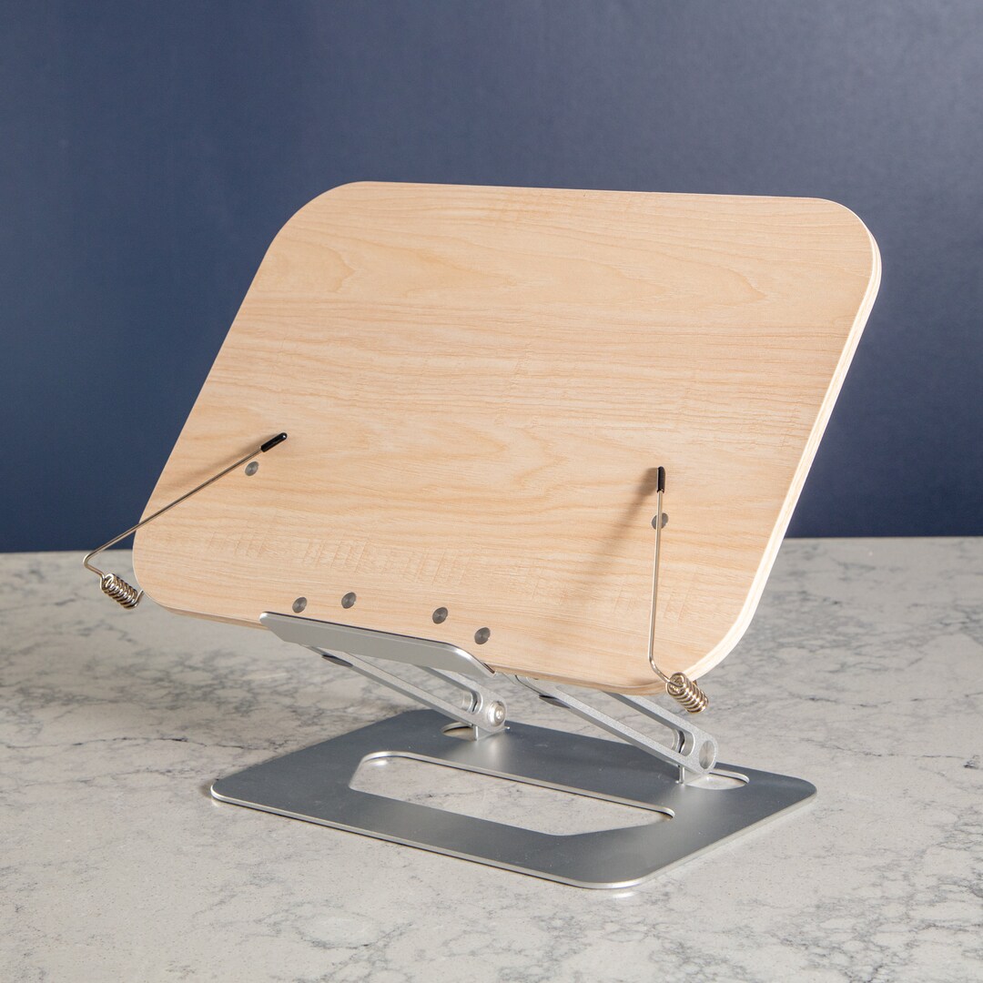 Wooden Laptop Stand, iPad Stand, Adjustable Book Stand, Modern Book ...