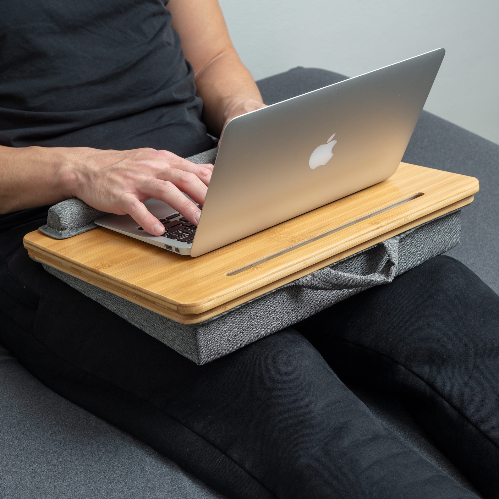 Adjustable Lap Laptop Desk With Cushion Pillow, Fits up to 15.6 Laptop ...