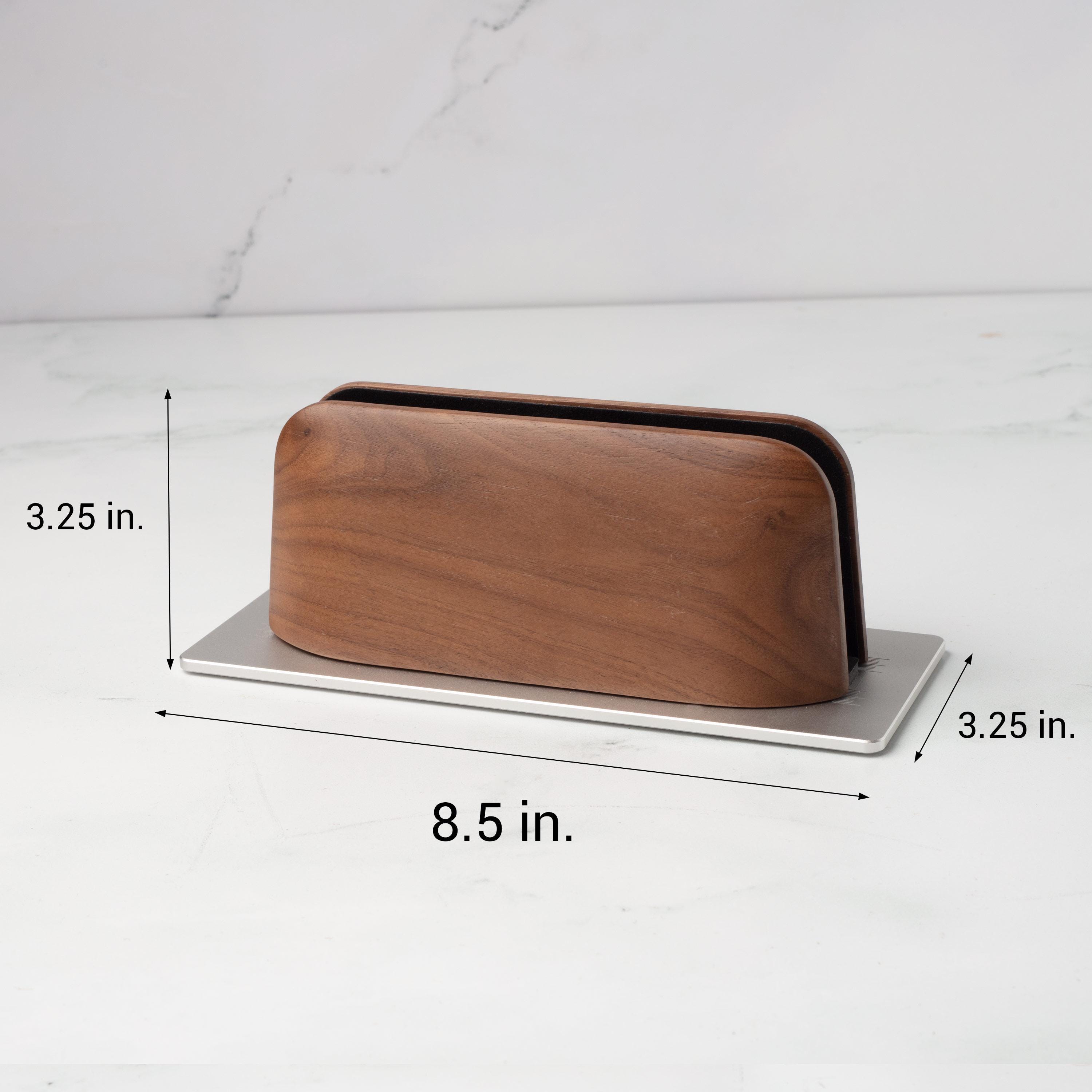 Adjustable Vertical Laptop Stand, Walnut Laptop Holder, Desk Organizer ...