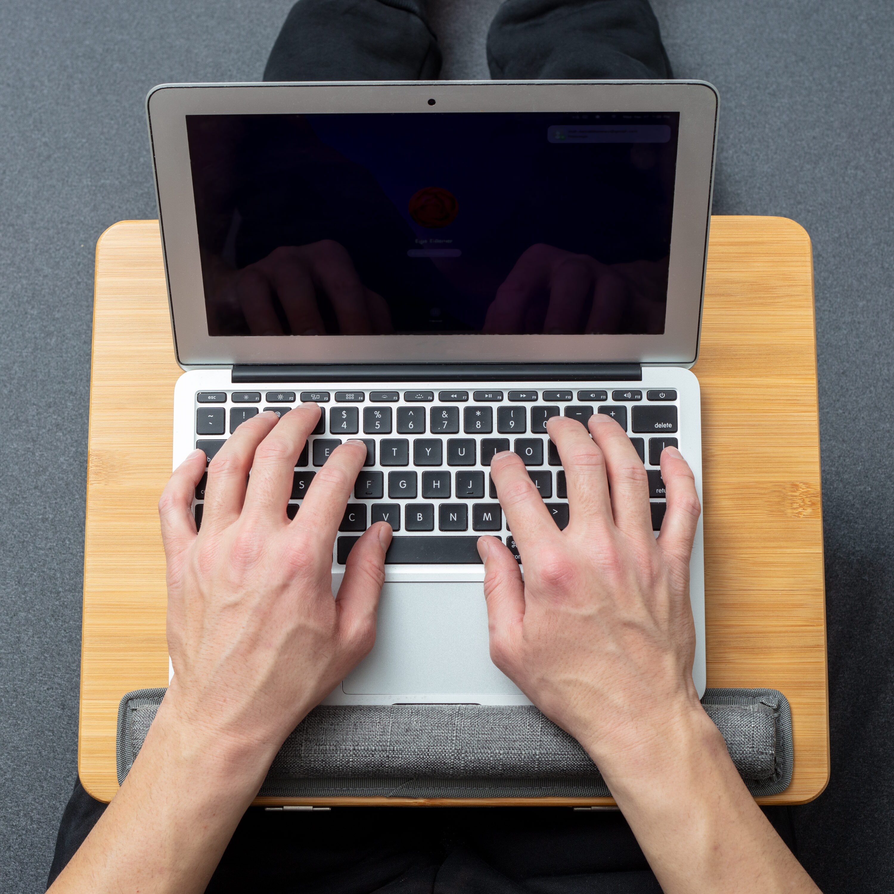 Adjustable Lap Laptop Desk With Cushion Pillow, Fits up to 15.6 Laptop ...