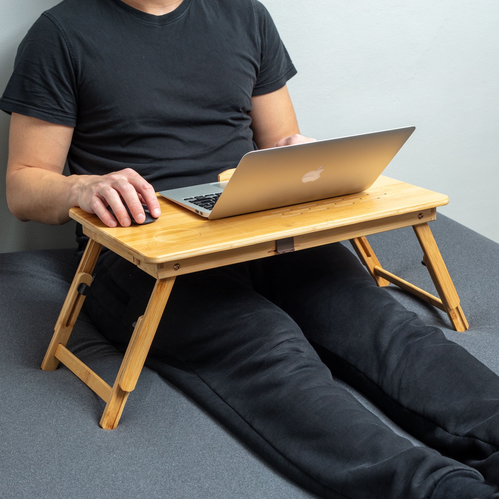 Wood Lap Desk, Foldable Laptop Stand, Breakfast Serving Tray, Laptop ...