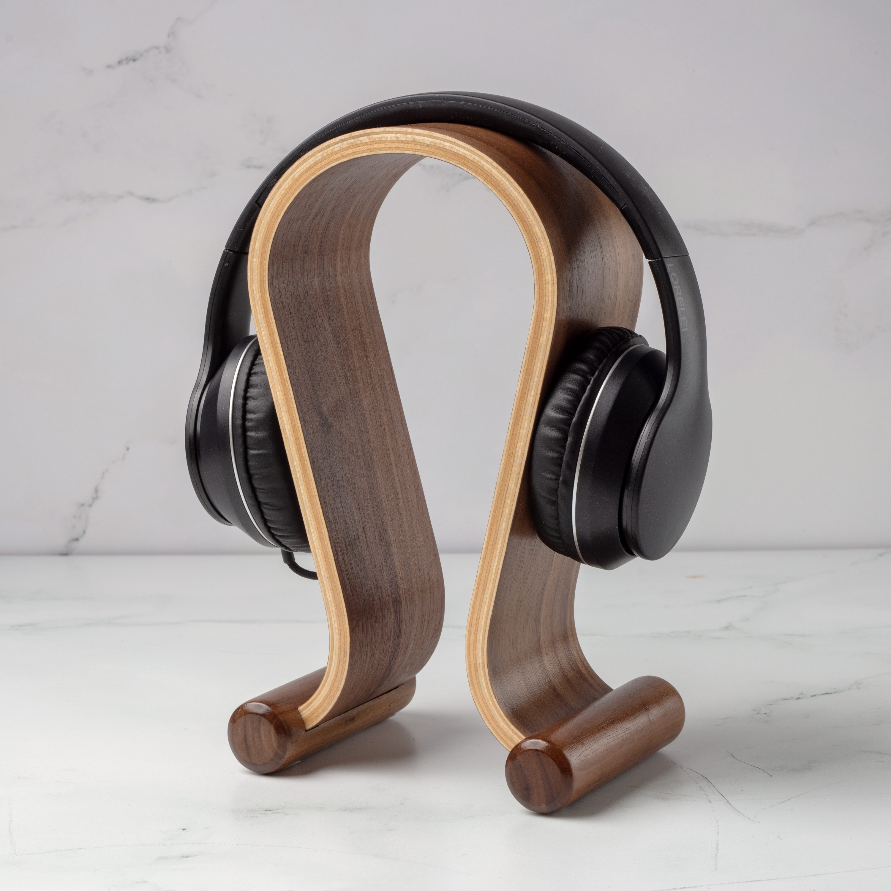 Wood Headphone Stand, Headset Stand, Walnut & Natural Finish, Gamer ...