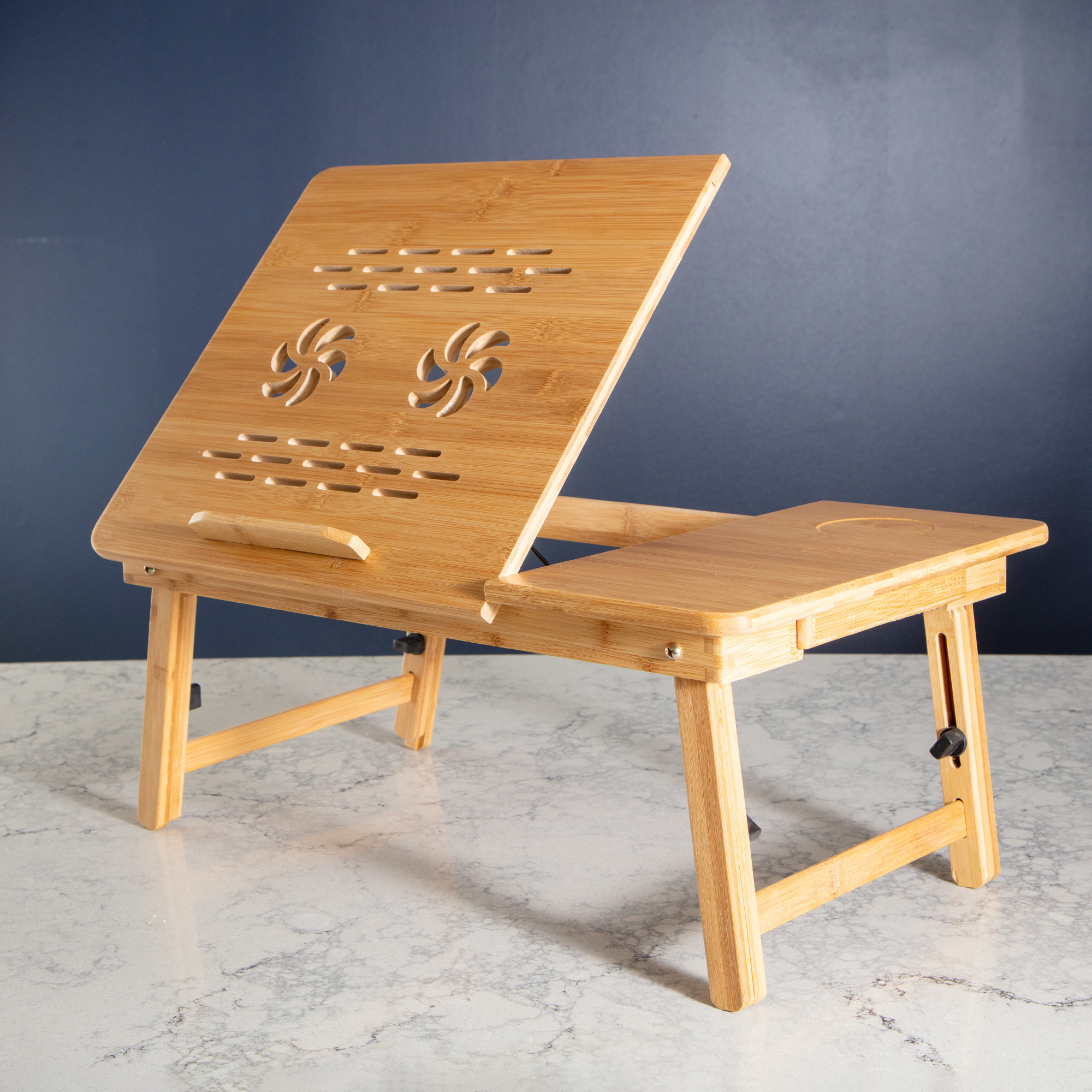 Wood Lap Desk, Foldable Laptop Stand, Breakfast Serving Tray, Laptop ...