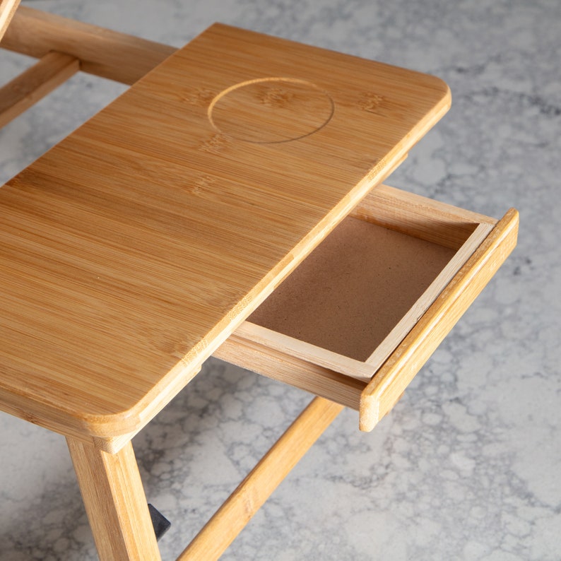 Wood Lap Desk, Foldable Laptop Stand, Breakfast Serving Tray, Laptop ...