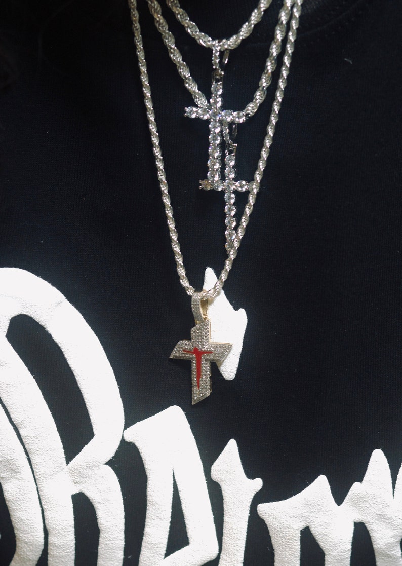 10k Bloody Cross Pendant - Etsy