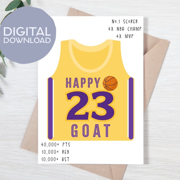 Lebron James Happy Birthday Card - Etsy UK