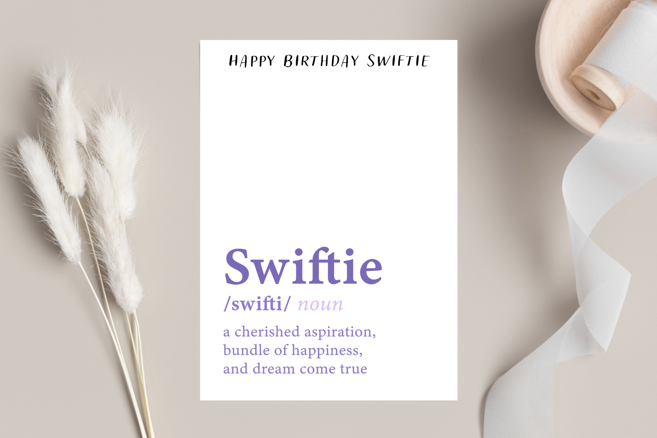 Printable Taylor Swift Swiftie Definition Birthday Card | Instant ...