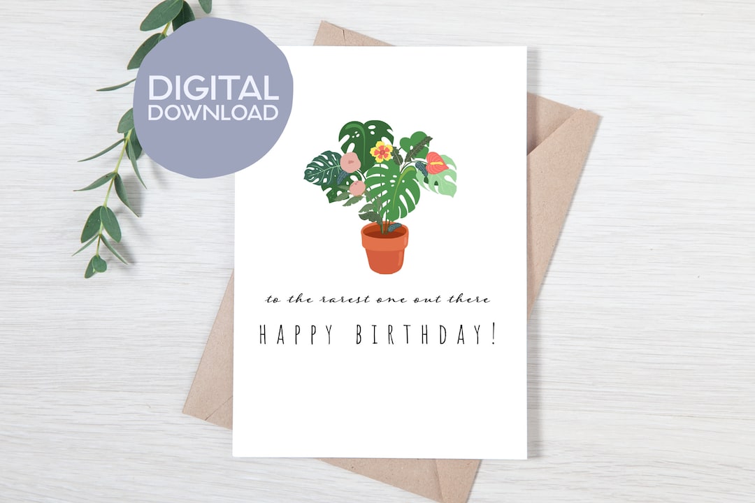 Printable to the Rarest One Happy Birthday Card | Instant Digital ...