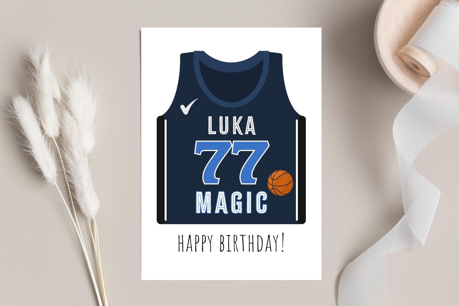 Printable Luka Doncic Jersey Luka Magic Birthday Card | Instant ...