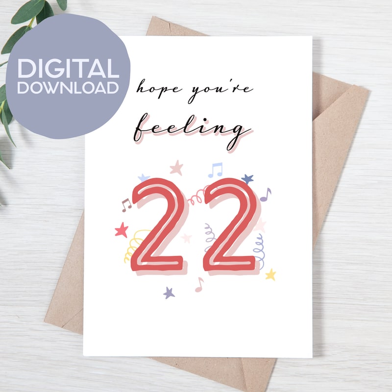 22 Taylor Birthday Card - Etsy
