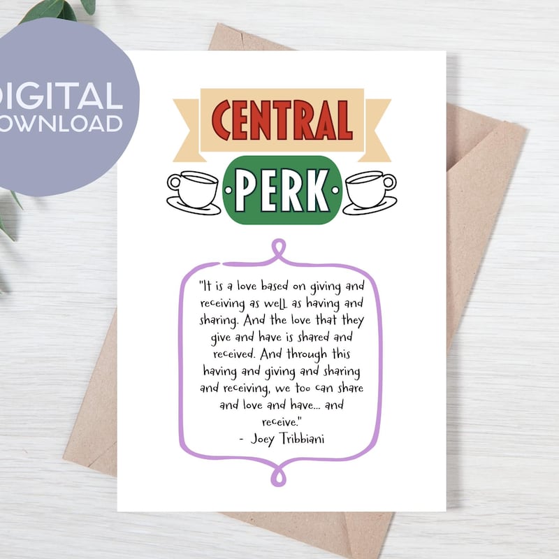 Friends Central Perk Printable - Etsy