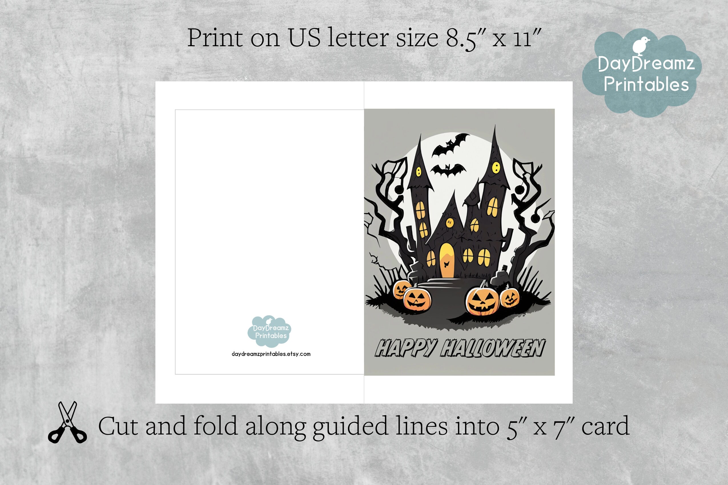 Printable RIP Spooky Haunted House Caution Happy Halloween - Etsy