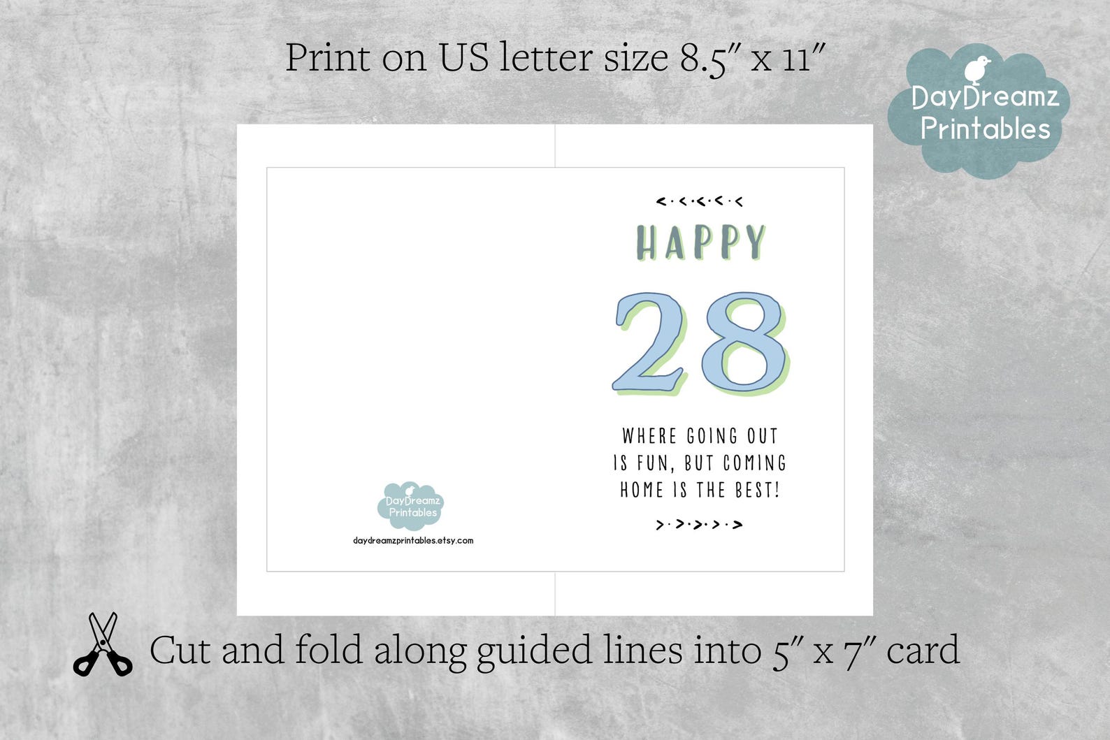 Printable 28th Birthday Card | Going Out is Fun, Coming Home is the ...