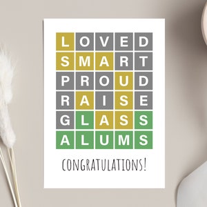 Printable Wordle Themed Happy Graduation Card | Instant Download ...