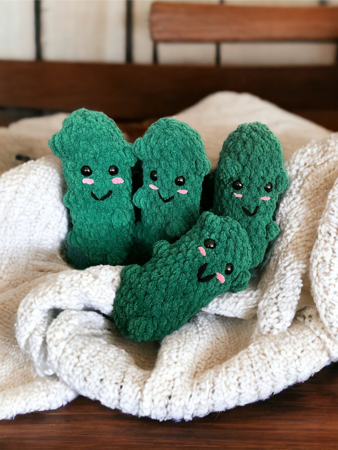 Pickle Pals, Pickle Plushie, Handmade, Amigurami Pickle. Emotional ...
