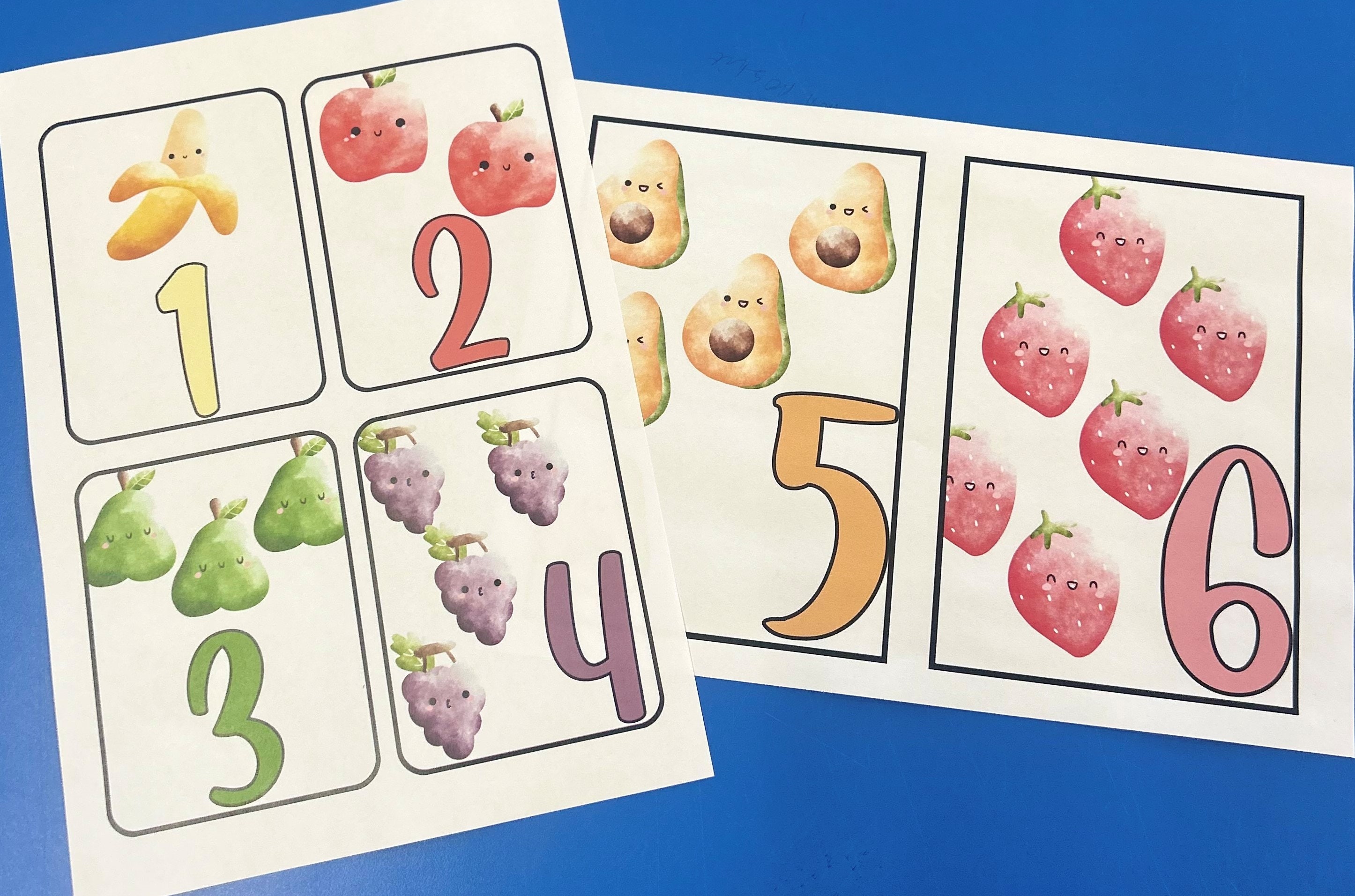 1-10 Printable Flashcards - Etsy