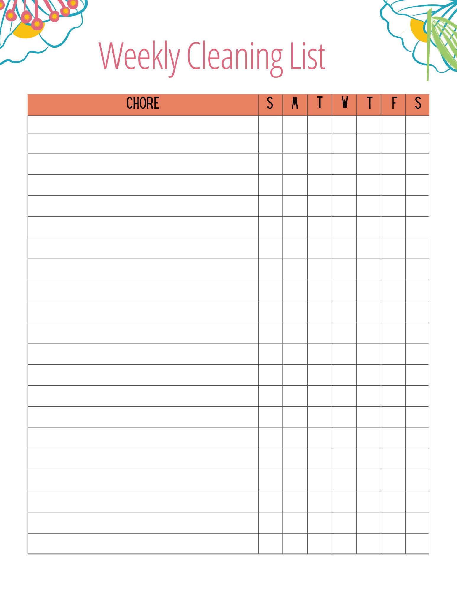 Cleaning Schedule, Planner, and Checklist-daily, Weekly, and Monthly ...