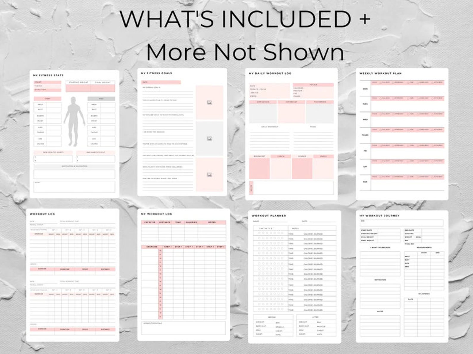 Editable Workout Planner Canva Template-workout Tracker-fitness Tracker ...