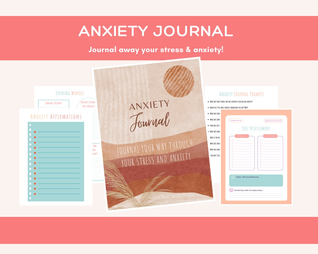 Anxiety Journal-stress Journal-affirmation Journal-anxiety Journal ...