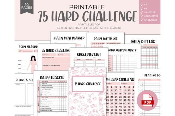 ULTIMATE 75 Hard Workbook and Journal-75 Hard Challenge-75 Hard ...