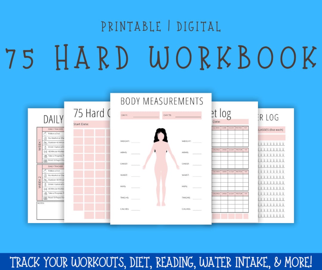 ULTIMATE 75 Hard Workbook and Journal-75 Hard Challenge-75 Hard ...