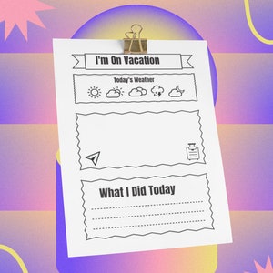 Digital Kids Travel Journal-canva Template-editable-vacation Journal ...