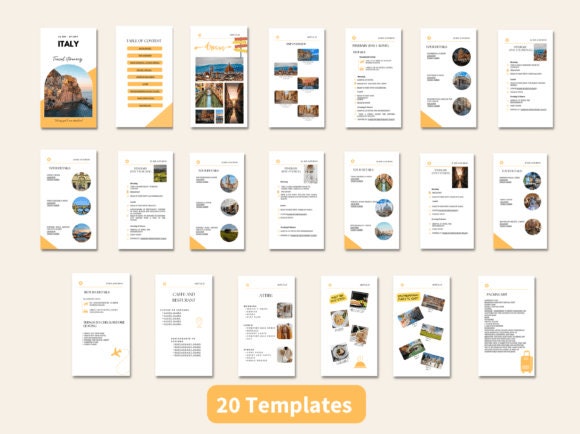 Digital Travel Itinerary Template-vacation Planner-trip Planner-fully ...