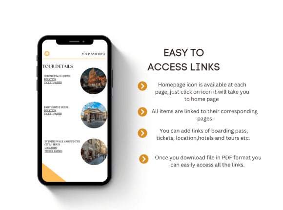 Digital Travel Itinerary Template-vacation Planner-trip Planner-fully ...
