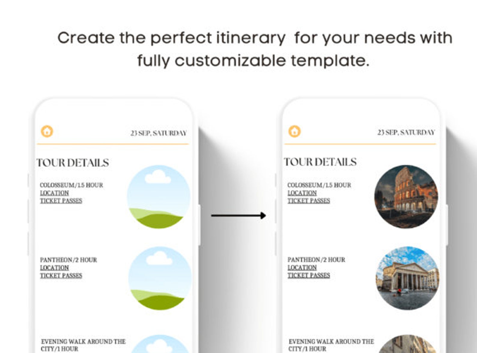 Digital Travel Itinerary Template-vacation Planner-trip Planner-fully ...
