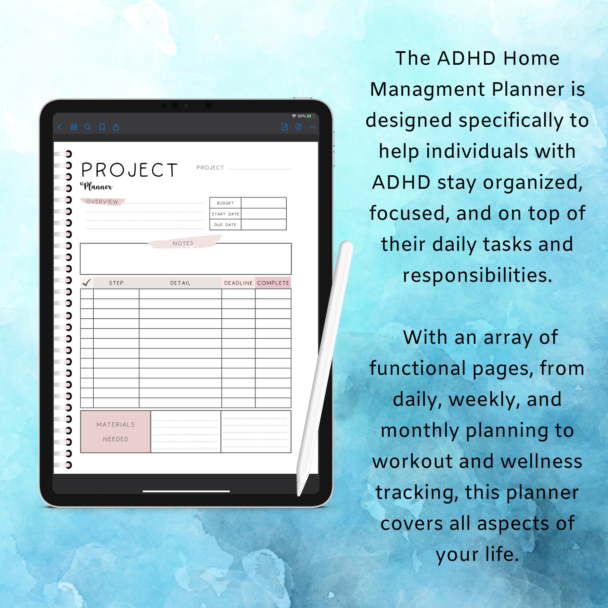 ADHD Home Managment Planner-adhd Planner-adhd Journal-adhd Organizer ...