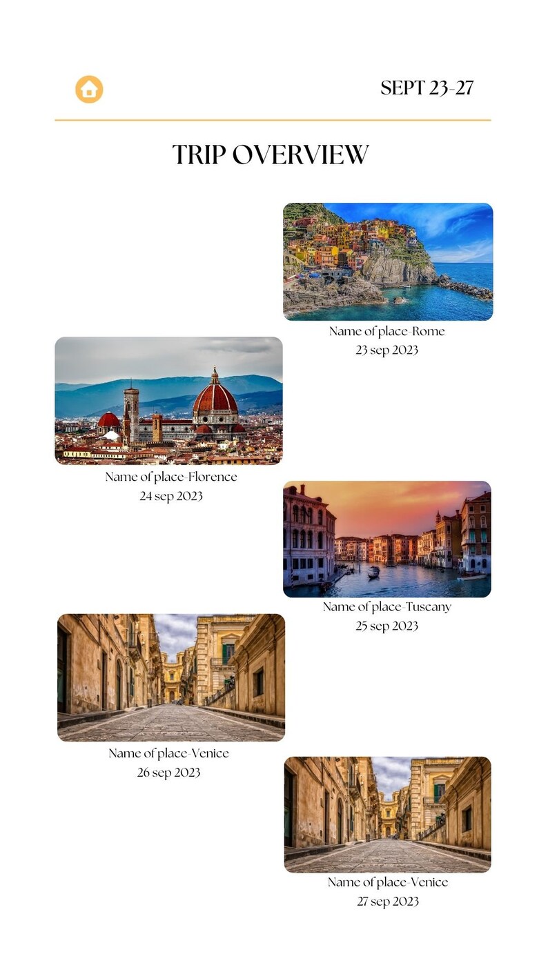 Digital Travel Itinerary Template-vacation Planner-trip Planner-fully ...