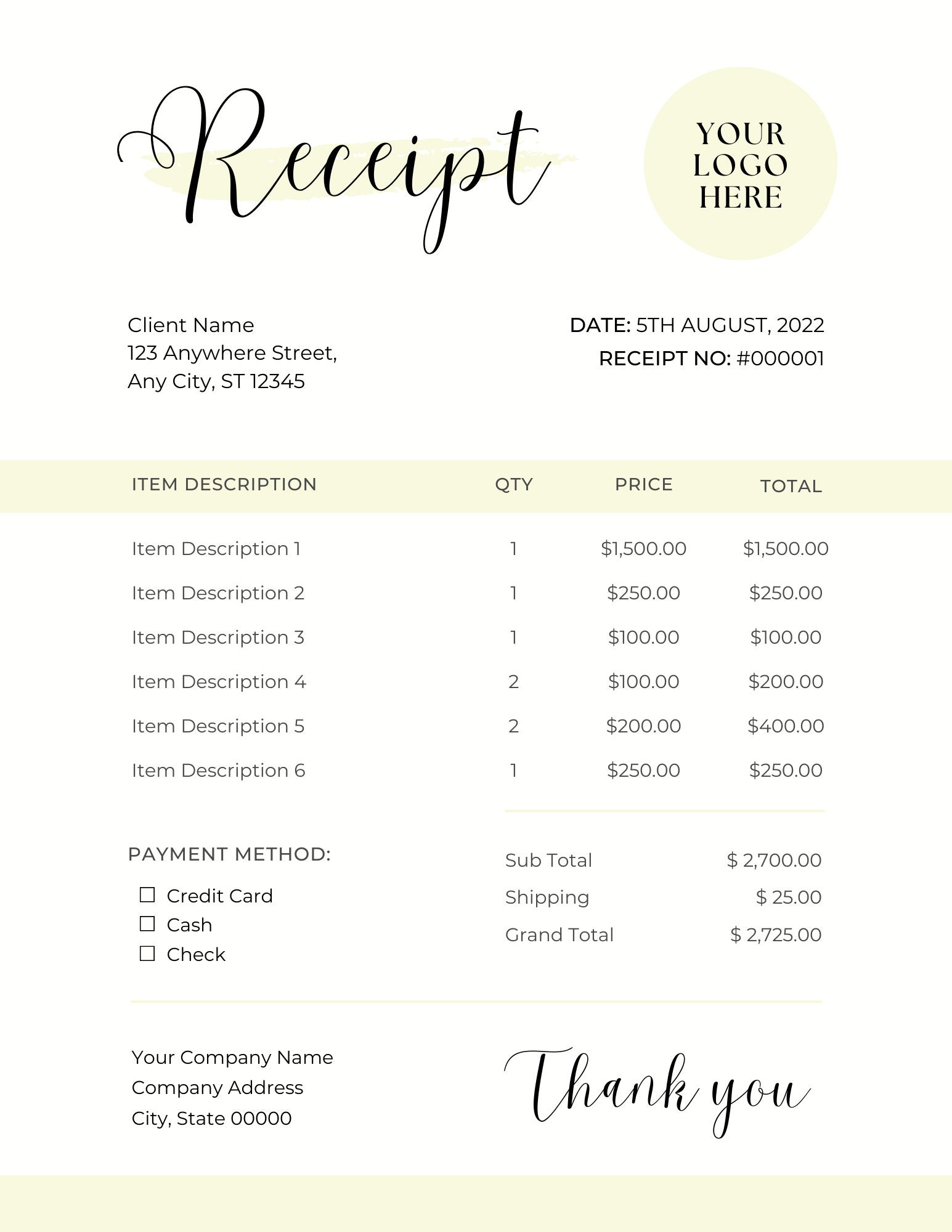 Editable Invoice and Receipt Template Bundle-invoice Template Download ...