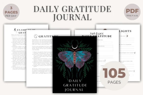 Daily Gratitude Journal-printable Gratitude Journal-digital Gratitude ...