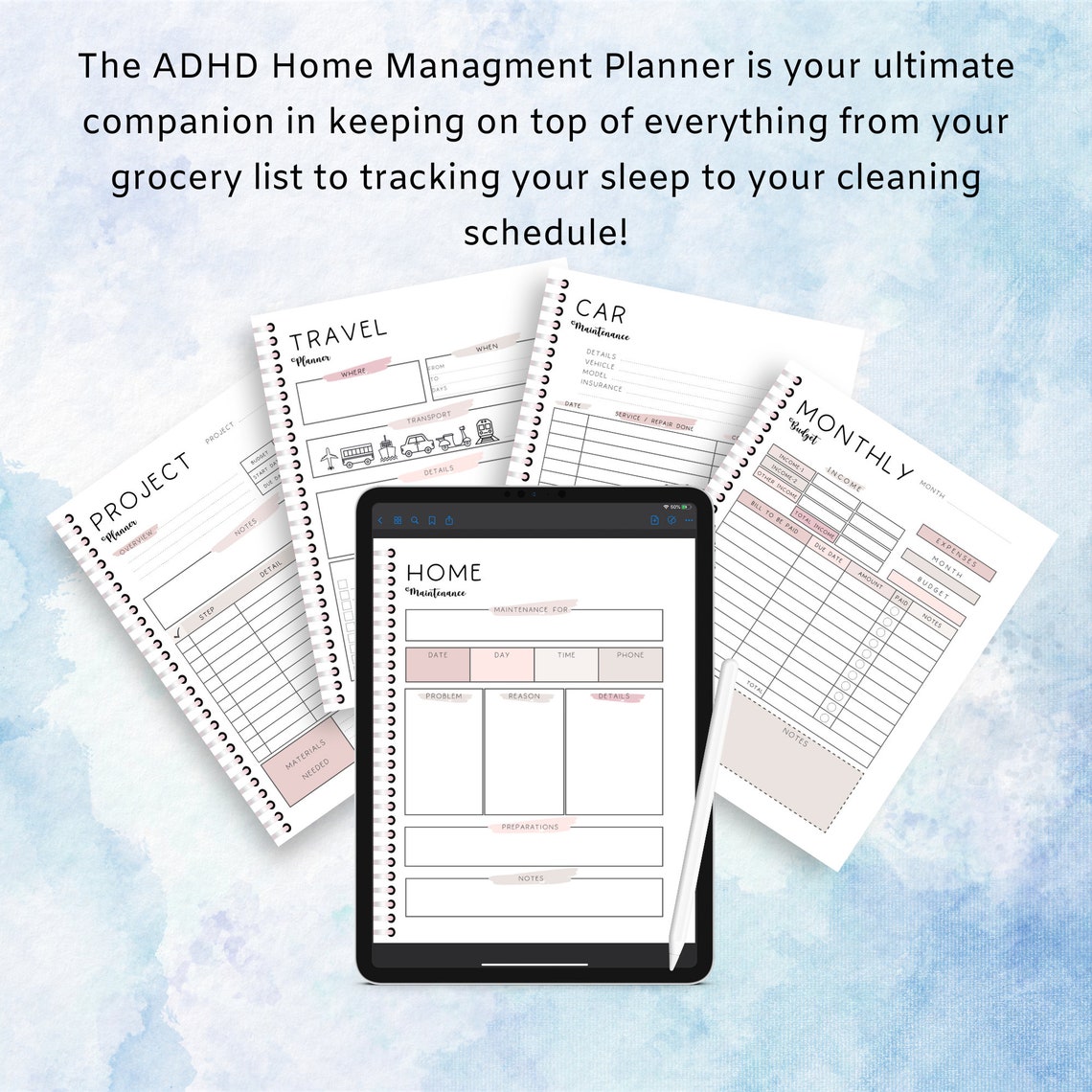 ADHD Home Managment Planner-adhd Planner-adhd Journal-adhd Organizer ...